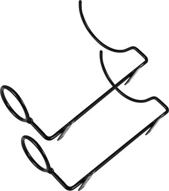 OSALADI 2 St&uuml;ck Schmiedeeisernes Weinregal aus Rostfreiem Eisen H&auml;ngender Weinflaschenhalter In Schwarz Pr&auml;sentations und Aufbewahrungsregal f&uuml;r Weinliebhaber