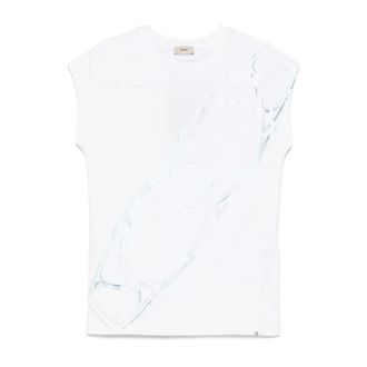 Herno Casual Baumwoll-Mischgewebe T-Shirt - - Tops - Damen - Wei&szlig; - M