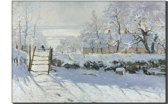 Annick Goutal Die Elster Von Claude Monet Leinwand Ber&uuml;hmte Gem&auml;lde Kunstreproduktion Auf Leinwand Wandkunst Kunstwerk F&uuml;r Hauptdekorationen Gedruckt (40 x 60 cm)