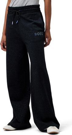 BOSS Damen C_elasie Jersey Trousers, Black1, M EU