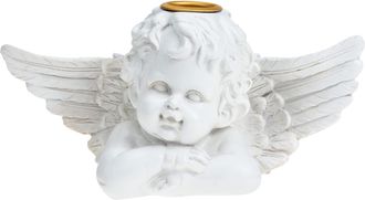 Cabilock Retro Engel Figur Ornament Kerzenst&auml;nder F&uuml;r Home Decor Engel Kerzenst&auml;nder Harz Material Hitze Und Verschlei&szlig; Best&auml;ndig Design F&uuml;r