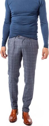 Hiltl Herren Bundfaltenhose blau Schurwolle