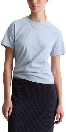 Marc O'Polo Denim Damen T-Shirt aus Bio-Baumwolle Regular Fit, Blau (Pearl Blue), XL