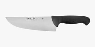Arcos Couteau de Boucher Professionnel - Lame Acier Inoxydable NITRUM 20 cm - Coupe Pr&eacute;cise et Durable - Manche Ergonomique Polypropyl&egrave;ne Noir - S&eacute;rie 2900