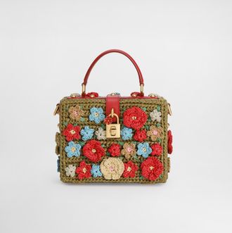 Dolce & Gabbana Dolce Box Raffia Crochet Handbag - Frau Handtaschen Multicolor Onesize