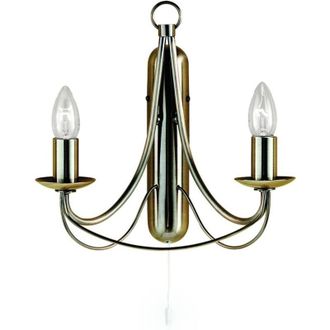 Searchlight Searchlight Maypole - 2 leichte mehrarmige Kerze Wand- / Deckenanhänger Antik Messing, E14