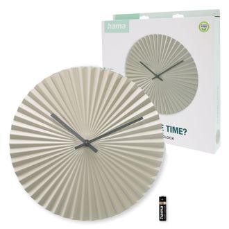 Hama Wanduhr Barbados, Quarz, SS tickend, &Oslash; 30 cm, VRT GRS