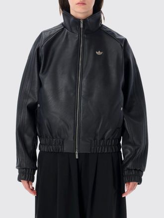 adidas Bomber en similicuir coupe relax avec clous et col montant