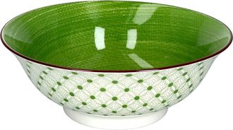 Ritzenhoff & Breker Salatschale Lime Rio aus Porzellan mit 21 cm Ø und 7 cm Höhe I Bunte Schüssel für Salate und Hauptgerichte I Spülmaschinenfest