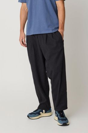 Knowledge Cotton Apparel Herren vegan Hose Ozone Relaxed Flanellhose Night Sky Blau