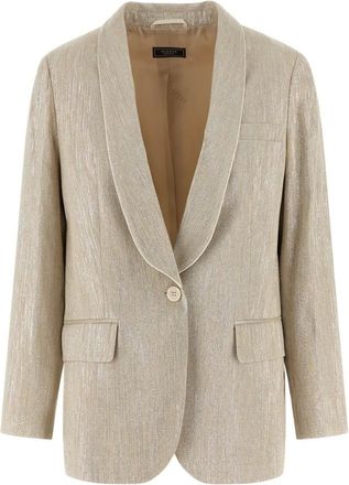 PESERICO Femme, Vestes, Beige, Taille: 34 FR Blazer Crois&eacute;