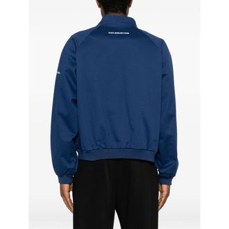 Cole Buxton Logo-Print Cotton Bomber Jacket - Navy