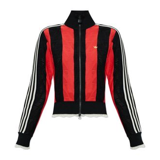 adidas Femme, Pulls, Rouge, Taille: 40 FR Cardigan avec Applique Logo