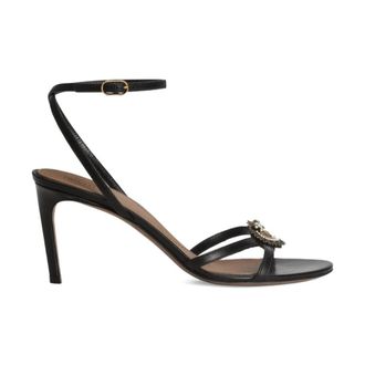 Dolce & Gabbana Devotion Kalbsleder-Sandalen - - Shoes - Damen - Schwarzk - 37 EU