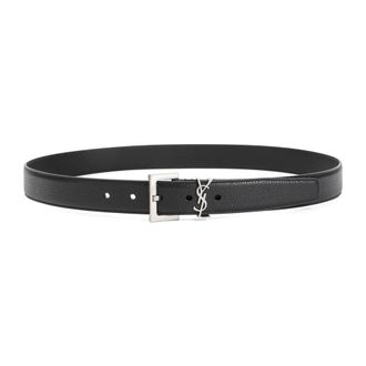 Saint Laurent Schwarzer Lederg&uuml;rtel f&uuml;r M&auml;nner - - Accessories - Herren - Schwarzk - 100 CM