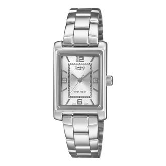 Casio Montre Tonneau Analogique - Femme - Accessoires - Gris - Taille: ONE Size
