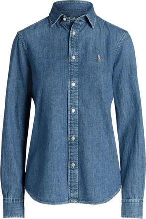 Ralph Lauren Femme, Blouses et Chemises, Bleu, Taille: 36 FR Chemise en jean coupe slim