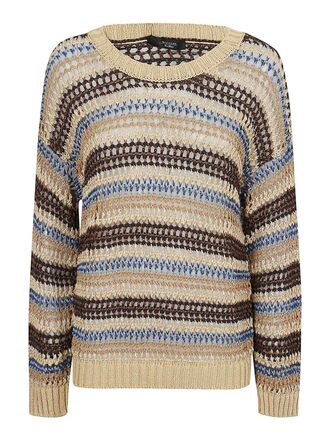 Max Mara Rundhalspullover - Bunt