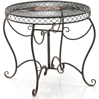 Clp Table ronde avec un style romantique orn&eacute; de diff&eacute;rentes d&eacute;corations de couleurs colore : Bronze