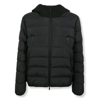 Moncler Homme, Vestes, Noir, Taille: L Vega Hooded Short Down Jacket