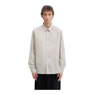 Maison Kitsun&eacute; Chemise Casual Manuscrite - Homme - Chemises - Beige - Taille: L