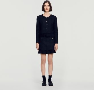 Sandro Veste en tweed 2 en 1