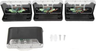 Generic Lot de 4 Lampes Descalier Ext&eacute;rieures &eacute;tanches - 300 MAh - Bo&icirc;tier Noir - Alimentation Solaire - Lumi&egrave;re Chaude - Lampes Solaires pour Terrasse Descal