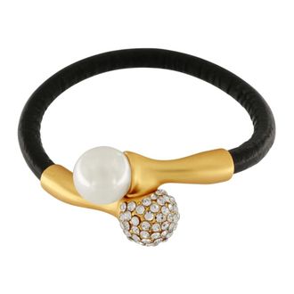 Dansk Copenhagen Femme, Accessoires, Noir, Taille: ONE Size Élégant bracelet en cuir avec mélange de perles
