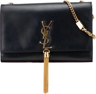 Saint Laurent Hobo Bags - Medium Smooth Calfskin Classic Monogram Kate Tasse - Gr. unisize - in Schwarz - f&uuml;r Damen