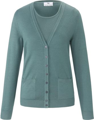 Peter Hahn Twinset aus 100% Schurwolle-Pure Tasmanian Wool Peter Hahn gr&uuml;n