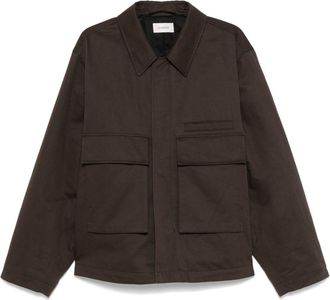 Christophe Lemaire Jacke mit 3D-Taschen - Braun