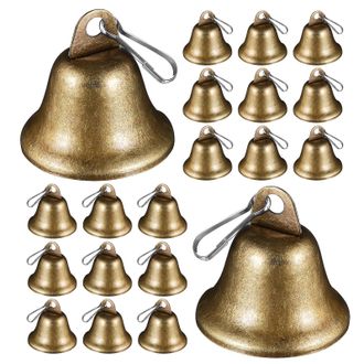 Angoily 40 St&uuml;ck Metall H&auml;ngeglocken Vintage Windspielgl&ouml;ckchen mit Klarem Klang f&uuml;r Weihnachtsbaum Deko Girlanden Bastelarbeiten und Festtagsdekoration