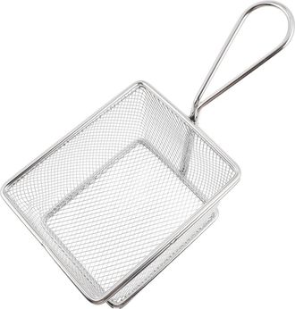 FOMIYES Frittierkorb Aus Edelstahl Antihaft-frittierkorb F&uuml;r Pommes Chicken Wings Und Snacks Hitzebest&auml;ndig Mit Praktischem Griff F&uuml;r Zubereitung Von Frittier