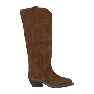 Alma En Pena Bestickter flacher Stiefel - - Shoes - Damen - Braun - 41 EU