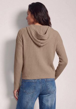 Cecil Kapuzenpullover mit Rippstrick