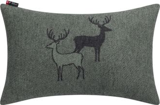 David Fussenegger Kissenh&uuml;lle Silvretta Hirschrudel 40 x 60 cm Efeu