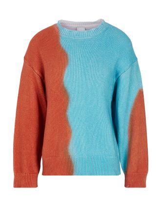 8 by YOOX ORGANIC COTTON PRINTED CREWNECK SWEATER