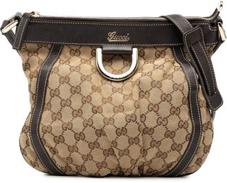Gucci Hobo Bags - GG Canvas Abbey D Ring Crossbody - Gr. unisize - in Braun - f&uuml;r Damen
