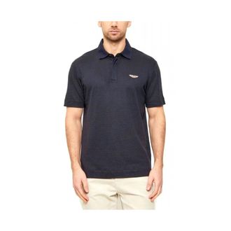 HUGO BOSS Homme, Tops, Bleu, Taille: XL Polo de coupe classique avec logo caoutchout&eacute;