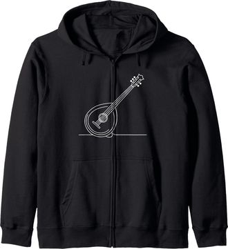 Jimbeels Bouzoukis Line Art f&uuml;r Musiker Bouzouki Kapuzenjacke