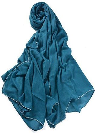 Miobo Etole &eacute;charpe XXL pour Femme Uni en viscose dans diff&eacute;rents couleurs et tailles - bleu - XXL