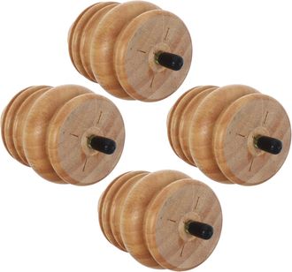 SOLUSTRE 4 St&uuml;ck Hohe M&ouml;belbeine aus Unbehandeltem Gummibaumholz Flaschenk&uuml;rbis-Form Ersatz f&uuml;r Tisch Stuhl Sofa Bett Kommode Vielseitige Holzbeine f&uuml;r M&ouml;belau