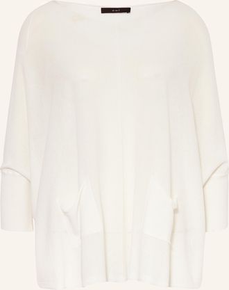 Oui Pullover Mit 3/4-Arm weiss