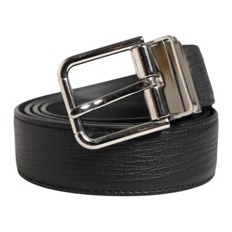 Dolce & Gabbana Klassischer Lederg&uuml;rtel mit Metallschnalle - - Accessories - Herren - Schwarzk - ONE SIZE
