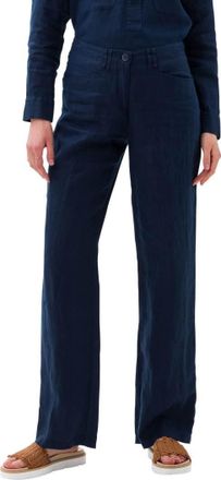 Brax Damen Style Farina Pure Linen Hose Navy 26W / 32L