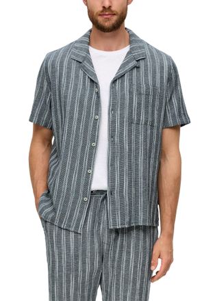 s.Oliver Resort Fit: Kurzarmhemd aus Leinenmix