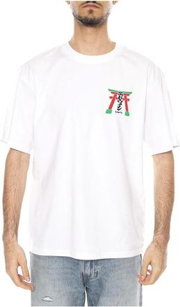 Edwin Homme, Tops, Blanc, Taille: XL T-Chemises