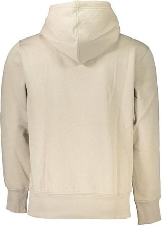 Calvin Klein Logo-Embroidered Cotton Hoodie - Beige