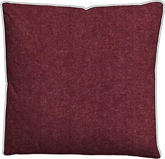 Biberna 0840500 Melange-Flanell Kopfkissenbezug Burgunder 1x 40x40 cm