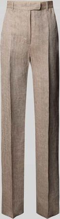 Max Mara Straight Leg Leinenhose mit B&uuml;gelfalten Modell SATIRA